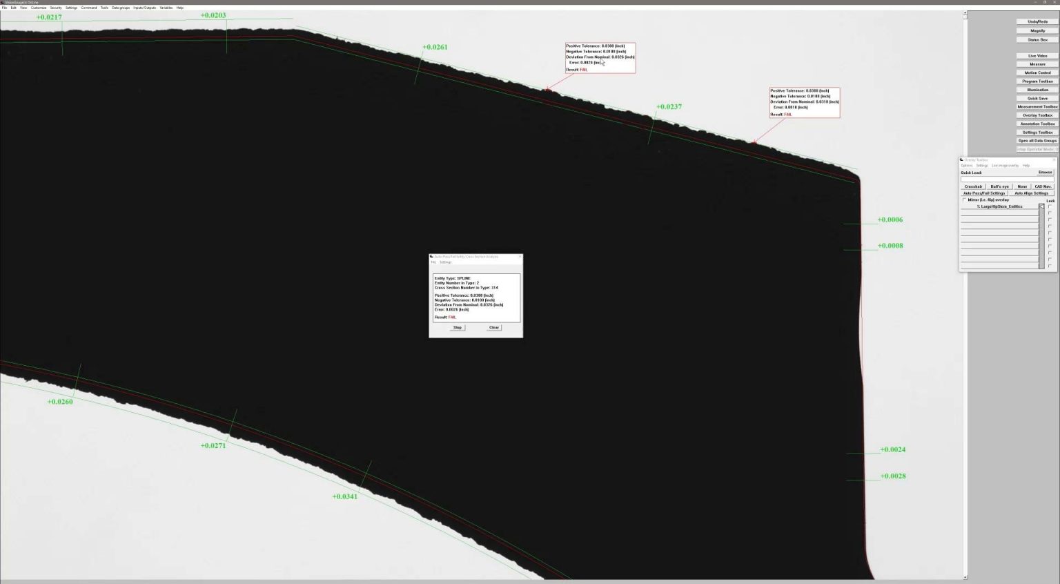 Advanced Auto-Pass/Fail Analysis & Report Tools | VISIONx